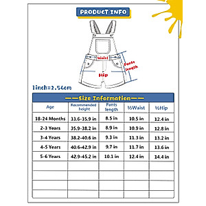 KIDSCOOL SPACE Baby & Little Boys Big Bib Pocket Stripe Cuffed Bottom Denim Shortalls,Blue,2-3 Years