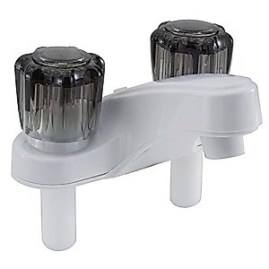 RecPro 4" RV Faucet | White | RV Bathroom Accessories | RV Bathroom Sink | Lavatory Faucet