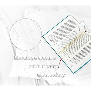 MCO Bedding Twin Bed Sheets Set - 100% Bamboo Sheets - Cooling Breathable Bedding Set with 16" Deep Pocket (3 Pieces, Twin, Warm White)