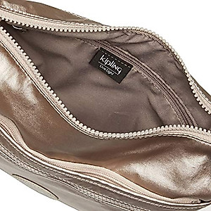 Kipling Women’s Arto Crossbody, Lightweight Everyday Purse, Casual Nylon Shoulder Bag, Metallic Glow