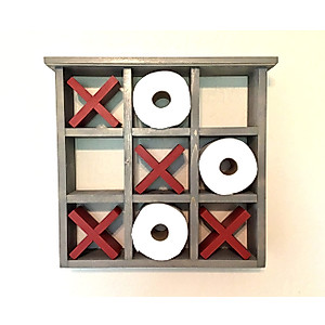 Tic Tac Toe Bathroom Toilet Paper Storage Shelf- NEW DESIGN- Handmade-NO ASSEMBLY REQUIRED-Bathroom Wall Decor