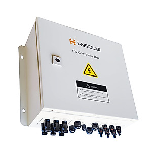 Hysolis Solar PV Combiner Box 4/6 String with 63A Breakers, 16A String fuses, Anti Reverse Current Module, SPD IP65 Rated (6 String)