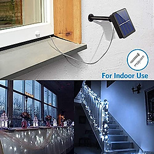 Lezonic Solar String Lights Outdoor,2 Pack Total 240LED Solar Lights Outdoor Waterproof 24M/80Ft 8 Modes Outdoor Copper Wire Solar Fairy Lights Patio Decor Lights,Yard,Porch Hanging Lights(White)