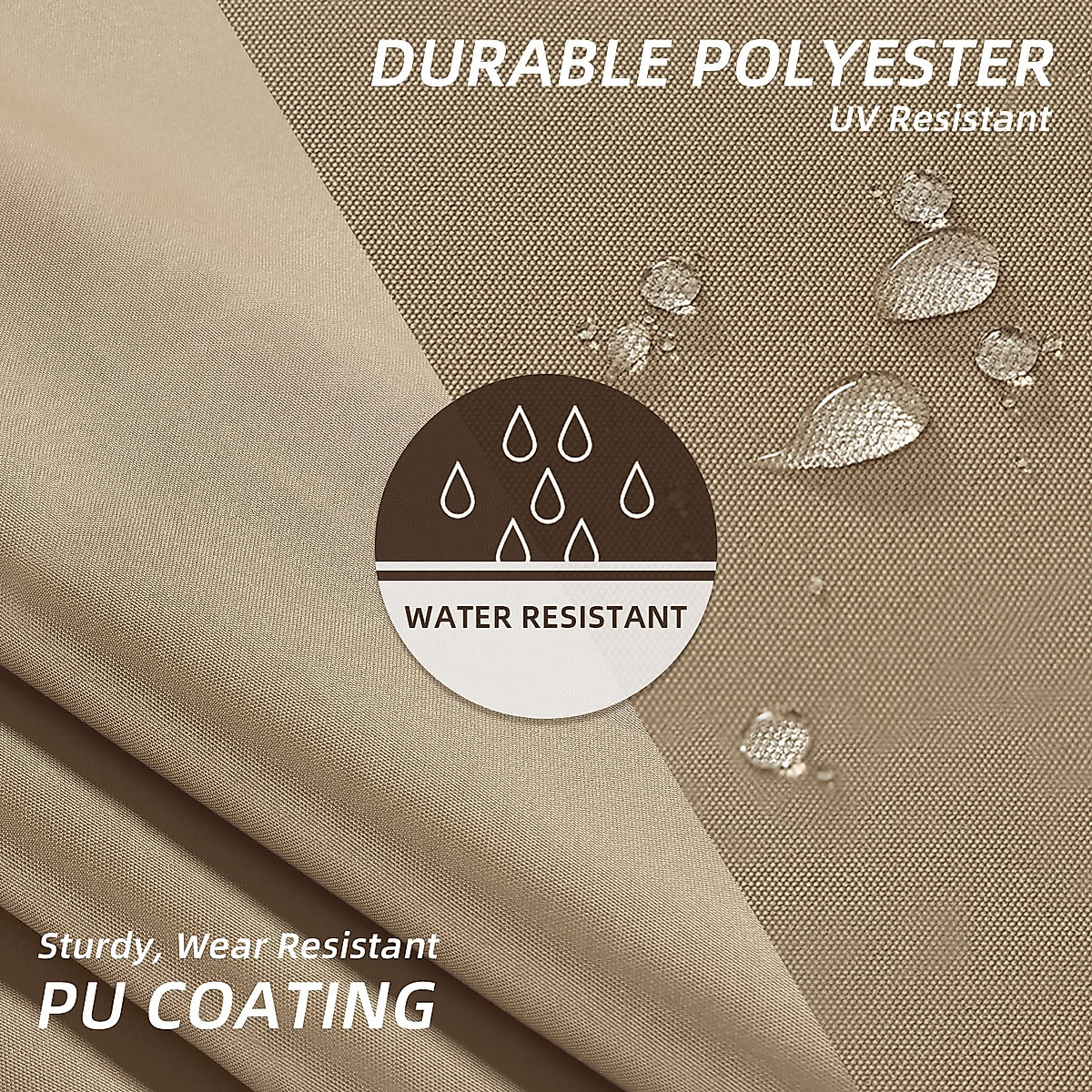 SORARA Patio Sofa Cover - Single Seater Outdoor Sofa Cover, Waterproof Lounge Porch Lawn Patio Furniture Covers, 34" W x 34" L x 36" H, Khaki