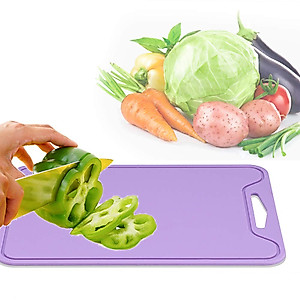 Food Grade Silicone Cutting Board, Flexible Chopping Board for Home Kitchen Use, Purple