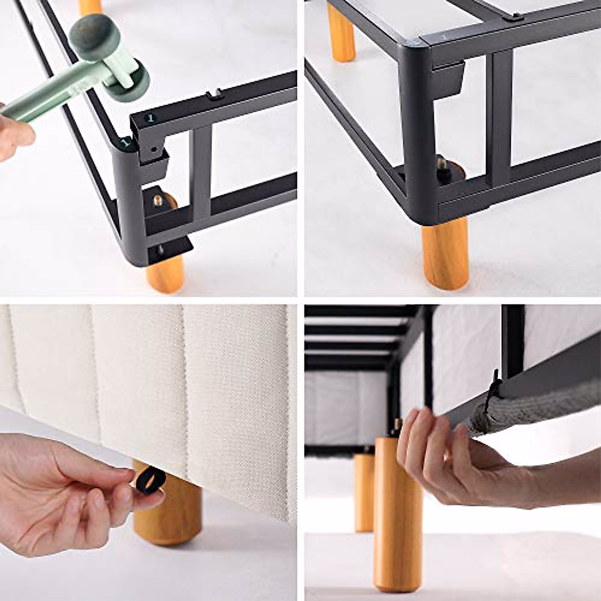 ZINUS GOOD DESIGN Award Winner Justina Metal Mattress Foundation / 14 Inch Platform Bed / No Box Spring Needed, Full