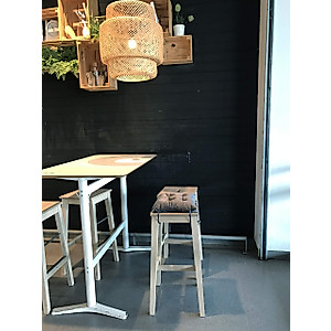 Augld 2 Pack Bar Stool Cushion Small Kids Chair Pad with Ties Square 14”x14”x2”