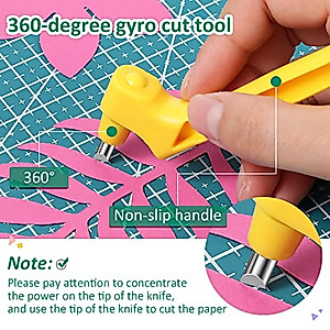 25 Pieces Craft Cutting Tools 5 Craft Knife 15 360-degree Rotating Blade Craft Knife 15 30 45 Degree with Cutting Mat 4 Weeding Tool Art Cutter Paper Craft Cutting Tools for DIY Craft Stencil Supplies