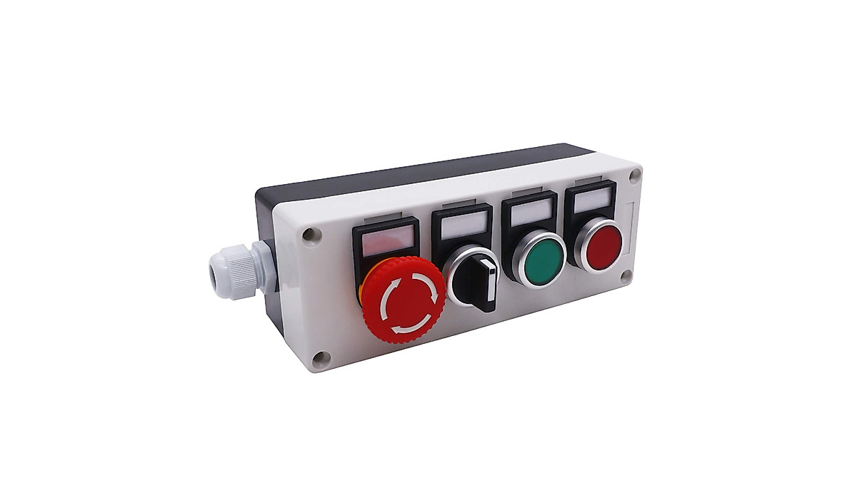 Red Mushroom Emergency Stop Switch with Latching Selector - TWTADE