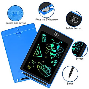 2 Pack LCD Writing Tablet, 8.5 Inch Toddler Colorful Doodle Board, Erasable Reusable Electronic Drawing Tablet Scribbler Pads, Educational Kids Toys Gift for Age 2 3 4 5 6 7 8 Years Old Boys Girls