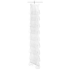 Whitmor White Hanging Shoe File, Clear
