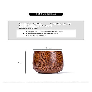 K JINGKELAI Wooden Tea Cups Top Grade Natural Solid Wood Tea Cup 4 Pack,Wooden Teacups Coffee Mug Wine Mug for drinking Tea Coffee Wine Beer Hot Drinks,100-200 ML