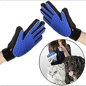 Pet Hair Grooming Gloves - Gentle Pet Hair Deshedding glove and Bath Tool