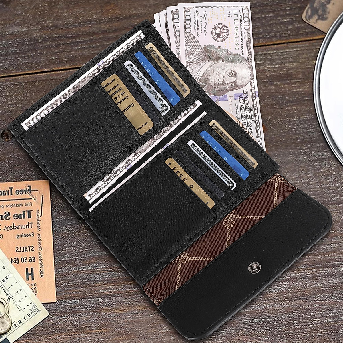 Wrangler Wallet for Women Slim Trifold Credit Card Cases & Money Organizers