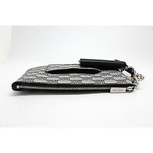 Michael Kors Jet Set Item Large 2 In 1 Card Case and Wristlet Clutch MK Signature (Black)