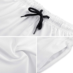 Heucapc Men's American Flag Swim Trunks Quick Dry Swimming Trunks Patriotic Beach Shorts with Mesh Lining and Pockets M