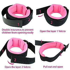 Onwon Anti Lost Safety Wrist Link Child Safety Harness Strap Rope Leash Walking Hand Belt Band Wristband(1.5m Pink)
