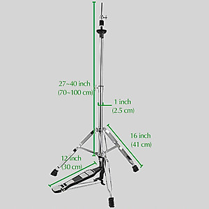 Luvay Hi-Hat Stand, Double Braced 3-Leg Lightweight (5lb)