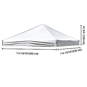 Yescom 9.6x9.6ft Canopy Replacement Top EZ Pop Up Cover Instant Patio Pavilion Gazebo Sunshade Tent Oxford Cover Outdoor