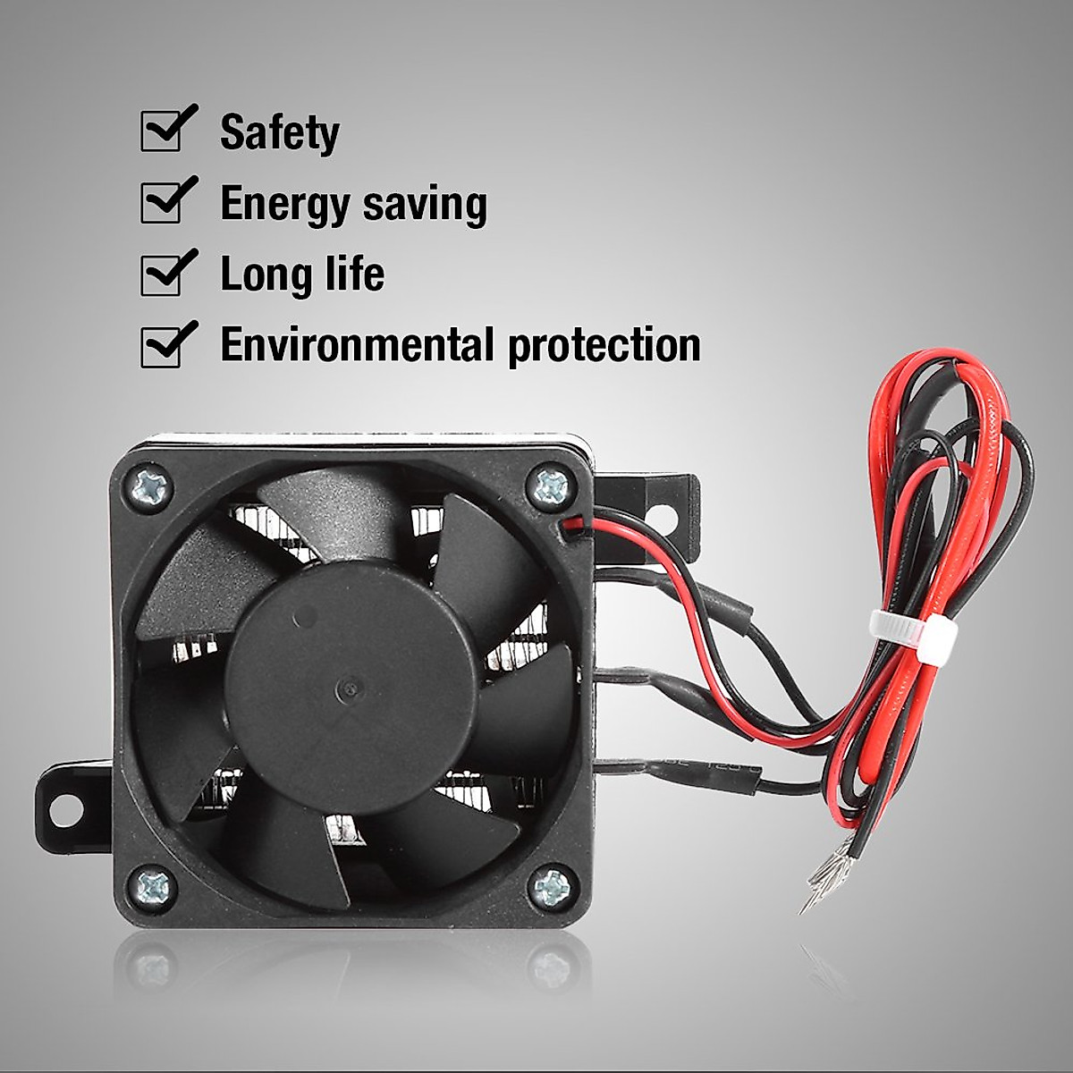 Constant Temperature PTC Electric Fan Heater for Car Small Space Heating Incubator(12V 150W)