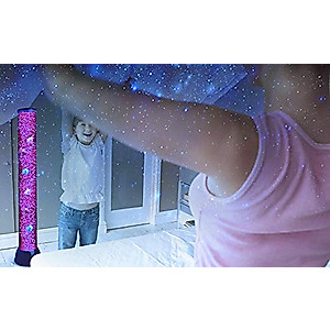 Lightahead Extra Large 32 Inches LED Fantasy Bubble Fish Tube Fake Aquarium with 7 Color Light Effects & Remote Control. The Ultimate Sensory Lamp.