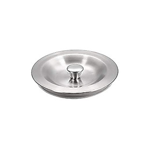 uxcell Kitchen Sink Drain Stopper Rubber Seal 80mm Stainless Steel Sealing Lid for Kitchen Sink