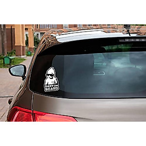 Evoque Sellers Baby on Board Sticker for Cars (Pack of 02) Baby on Board Reflective Decal Print and Cut Digital Printed, Baby on Board Sign
