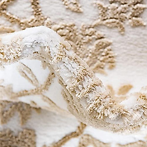 Rugs.com Nepal Collection Rug – 5 Ft Round Snow White Medium Rug Perfect for Kitchens, Dining Rooms