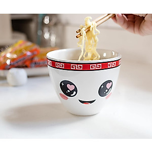 Boom Trendz Ramen Bowl Set of 5 | Ramentic | LoMein | PhoSho | Soba | TsoHungry, Multicolor