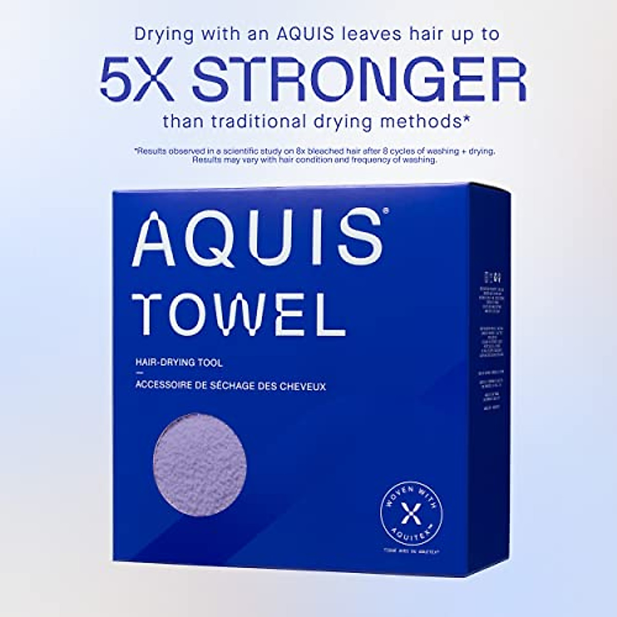 AQUIS Towel Hair-Drying Tool, Water-Wicking, Ultra-Absorbent Recycled Microfiber