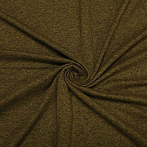 Texco Inc DTY Double Sided Brushed Stretch Fabric-2 Yards, Mustard Chambray