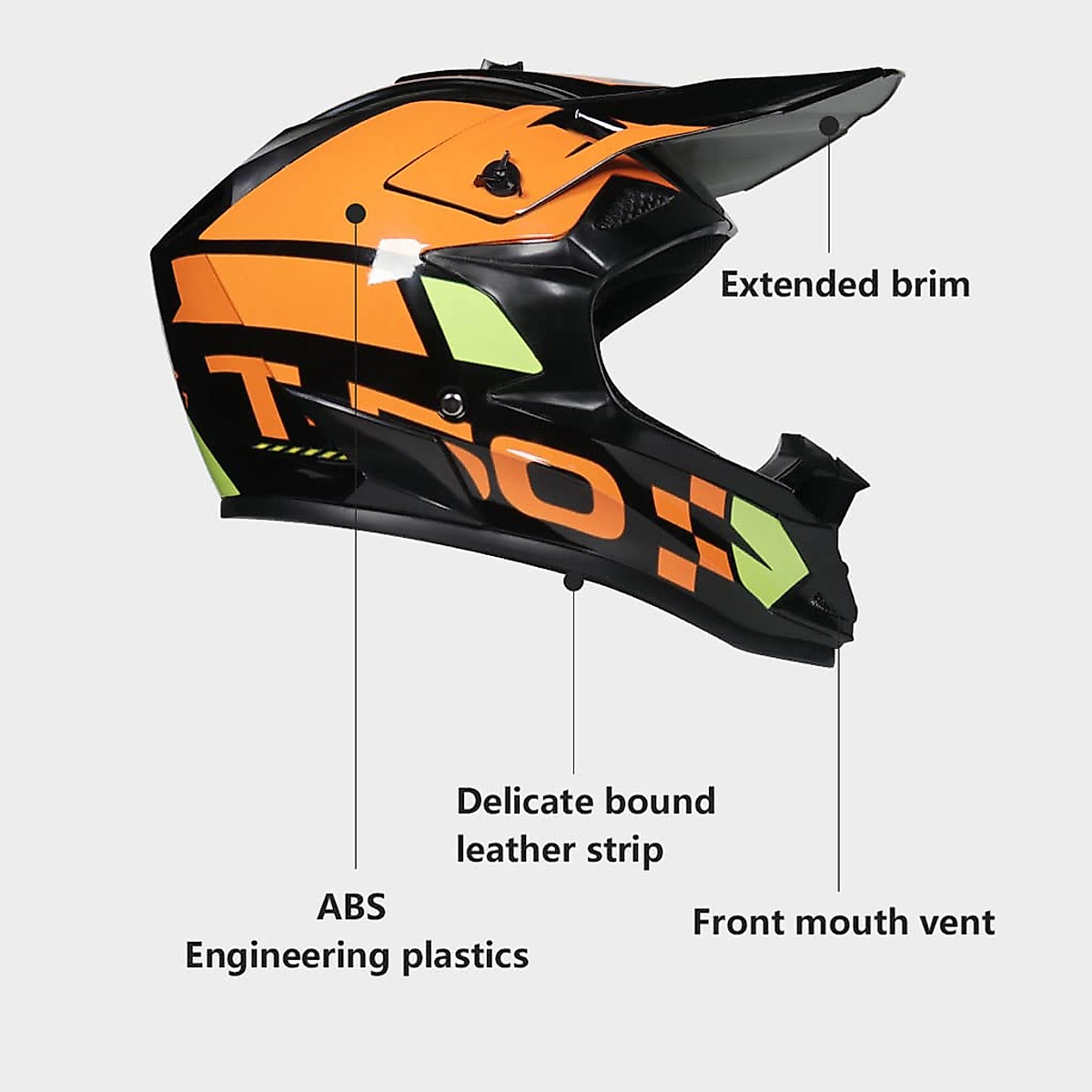 Motocross Dirt Bike Helmet, Off-Road Mountain Bike Helmet, Outdoors Sport Racing ATV MTB Helmet, Adult Full Face Motorcycle Helmet with Gloves Goggles Mask, DOT Approved -G-Small