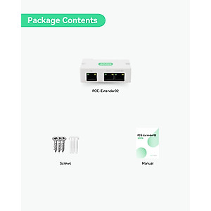 LINOVISION Mini 2 Port POE Extender Up to 1000ft Power Over Ethernet Over Cat5/6 Cable, POE Splitter to 2 POE Devices Like IP Cameras, IP Phone