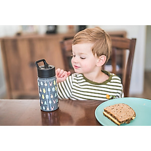 Simple Modern Kids Water Bottle with Straw Lid | Insulated Stainless Steel Reusable Tumbler for Toddlers, Girls, Boys | Summit Collection | 10oz, SpongeBob Bubbles