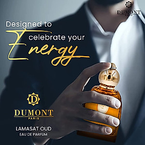 Dumont BOROUJ LAMASAT OUD - 85ml Travel Size - Arabic Inspired Unisex Perfume for Men & Women - Musky, Woody & Oriental Fragrance - Long Lasting Cologne Mist & Body Spray - for Him & Her