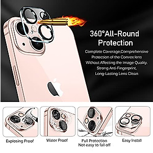ivoler [4-pack] Camera Lens Protector for iPhone 13 6.1''/13 Mini 5.4'' Tempered Glass Screen Protector (Not for iPhone 13 Pro), HD Clear [Anti-Scratch] [Bubble Free] [Case Friendly],Black Circle