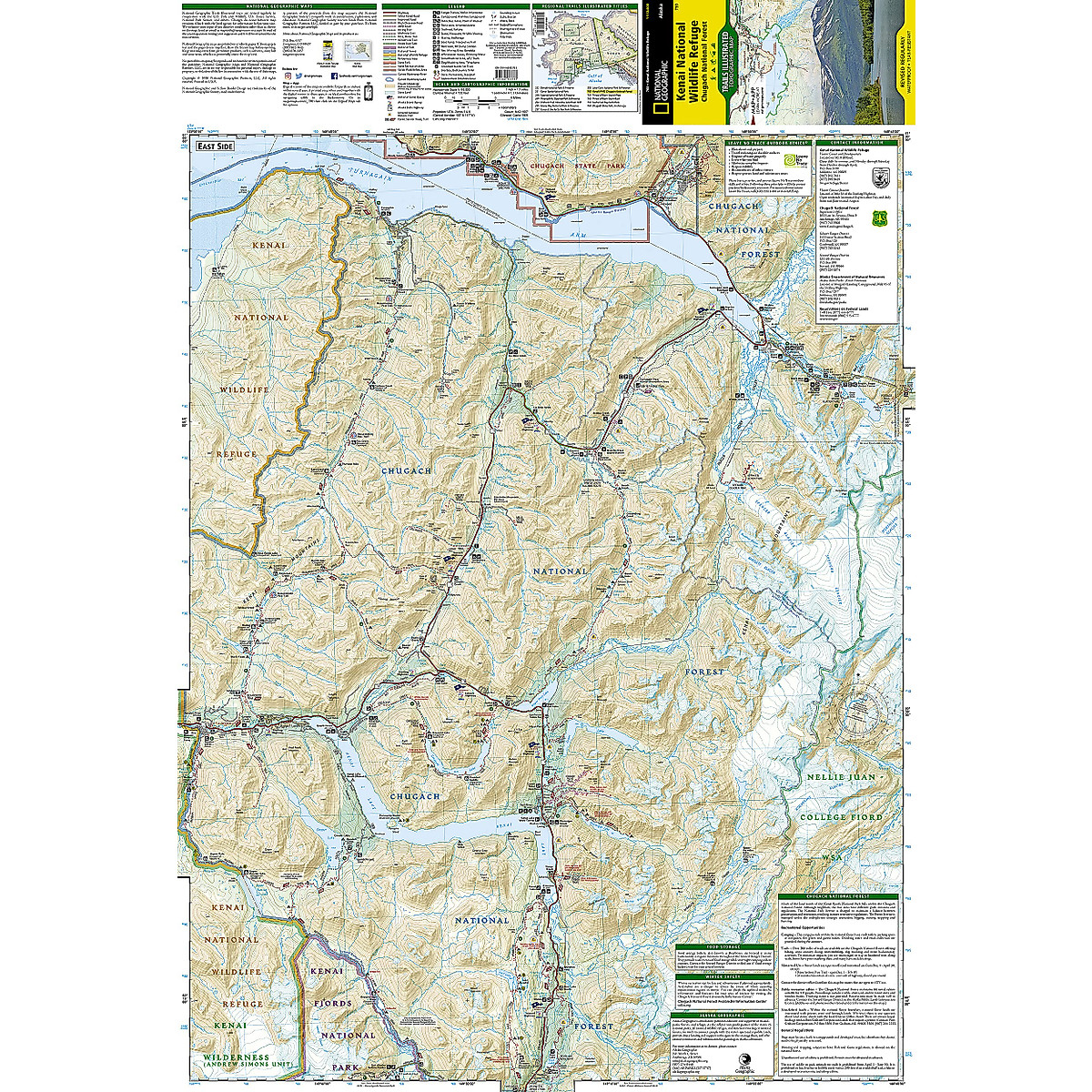 Kenai National Wildlife Refuge Map [Chugach National Forest] (National Geographic Trails Illustrated Map, 760)