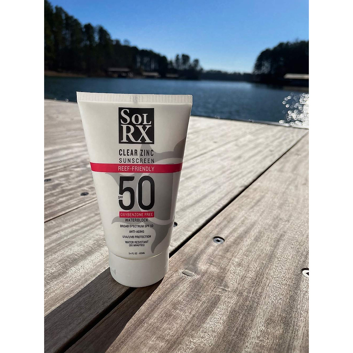 SolRX MINERAL+ SPF 50 Sunscreen - Zinc Oxide Sunscreen, Water Resistant Sunscreen, Reef Safe Sunscreen, Broad Spectrum Sunscreen for Face and Body