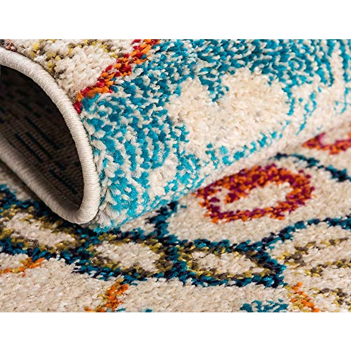 Unique Loom Positano Collection Coastal Modern Turtles Beige Area Rug (8' x 10')