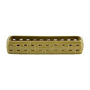 Mud Pie Woven Cracker Dish, Green, 2" x 12"