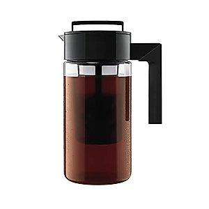 Takeya Patented Deluxe Cold Brew Coffee Maker, 1 qt, Black