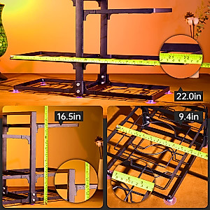 HOYRR Pots and Pans Organizer,Pot Organizer Rack For Under Cabinet,Pan Organizer,6 Tier Bilateral Adjustable Pot Rack,Pot and Pan Organiser For Kitchen Organisation and Storage.(Black)