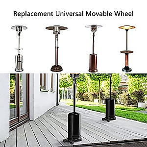 Universal Patio Heater Wheel Kit-Easy to Move/Install-Gas Patio Heater Replacement Universal Movable Wheel, Patio Heater Parts Outdoor Umbrella Gas Heater Wheel Kit …