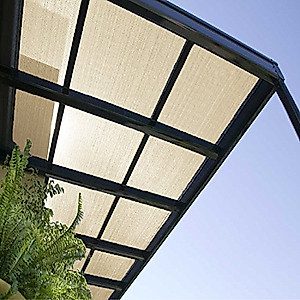 E&K Sunrise 8' x 50' Beige Sun Shade Fabric Sunblock Shade Cloth Roll, 95% UV Resistant Mesh Netting Cover for Outdoor,Backyard,Garden,Greenhouse,Barn,Plant (Customized