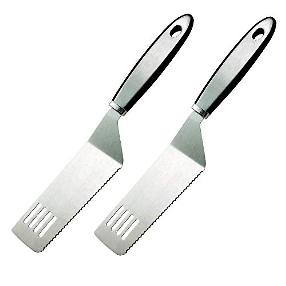 Cake Server Pie Server Spatula Set, Stainless Steel Cake Cutter Cut and Serve,Serrated Spatula and Pizza Cut Turner Lift Transfer Pie Shovel Server