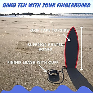 Windeck Finger Surfboard - Rad Fingerboard Toy - Surf The Wind - Mini Board for Kids and Surfers Looking to Hone Their Surfer Skills (Stealth)