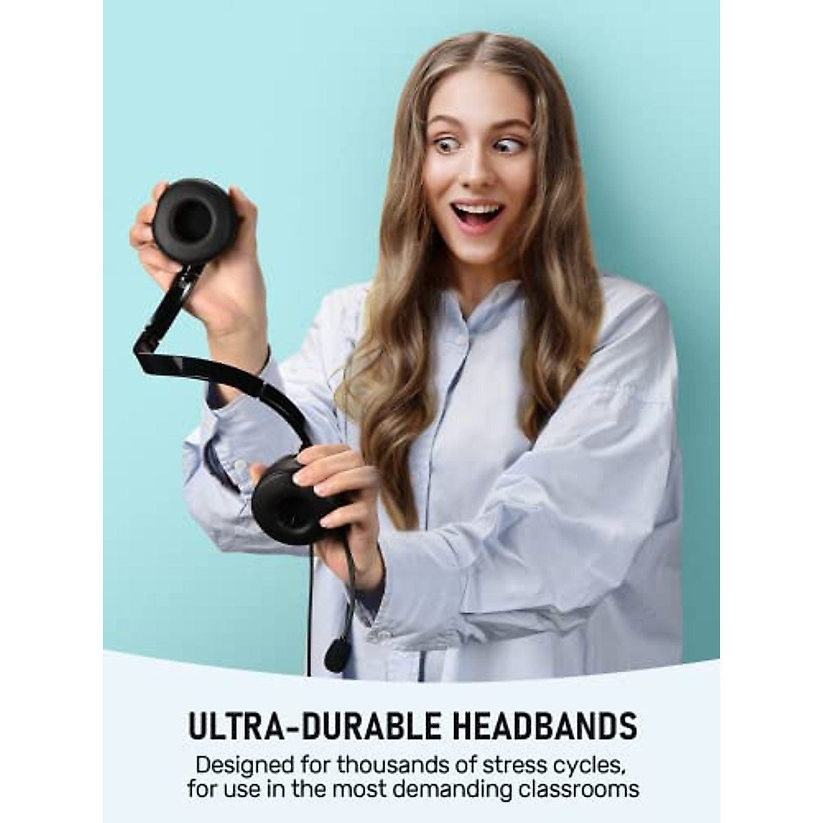 XAPROO USB Headset with Microphone for PC, 3.5mm Headset with Microphone for Laptop, Quality Computer Headset with Mute/Sidetone, USB Headphones with Microphone Noise Canceling for Zoom MS Teams