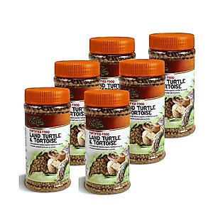Zilla 6 Pack Of Land Turtle And Tortoise Extruded Food Pellets, 6.5 Ounces Each