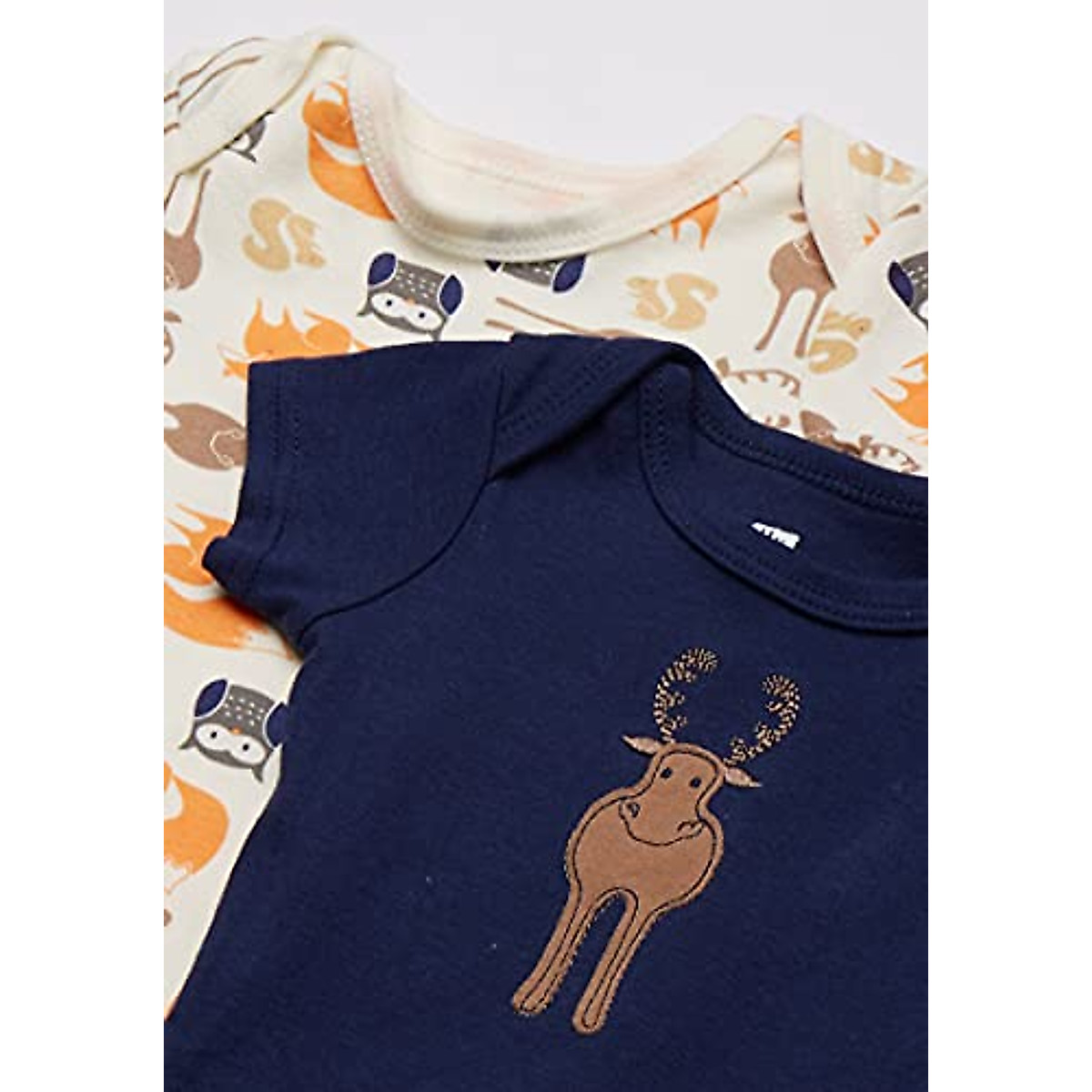 Hudson Baby Unisex Baby Cotton Bodysuits Forest, 0-3 Months