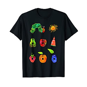 Hungry Caterpillar Funny Book Lover Vintage For Kids T-Shirt